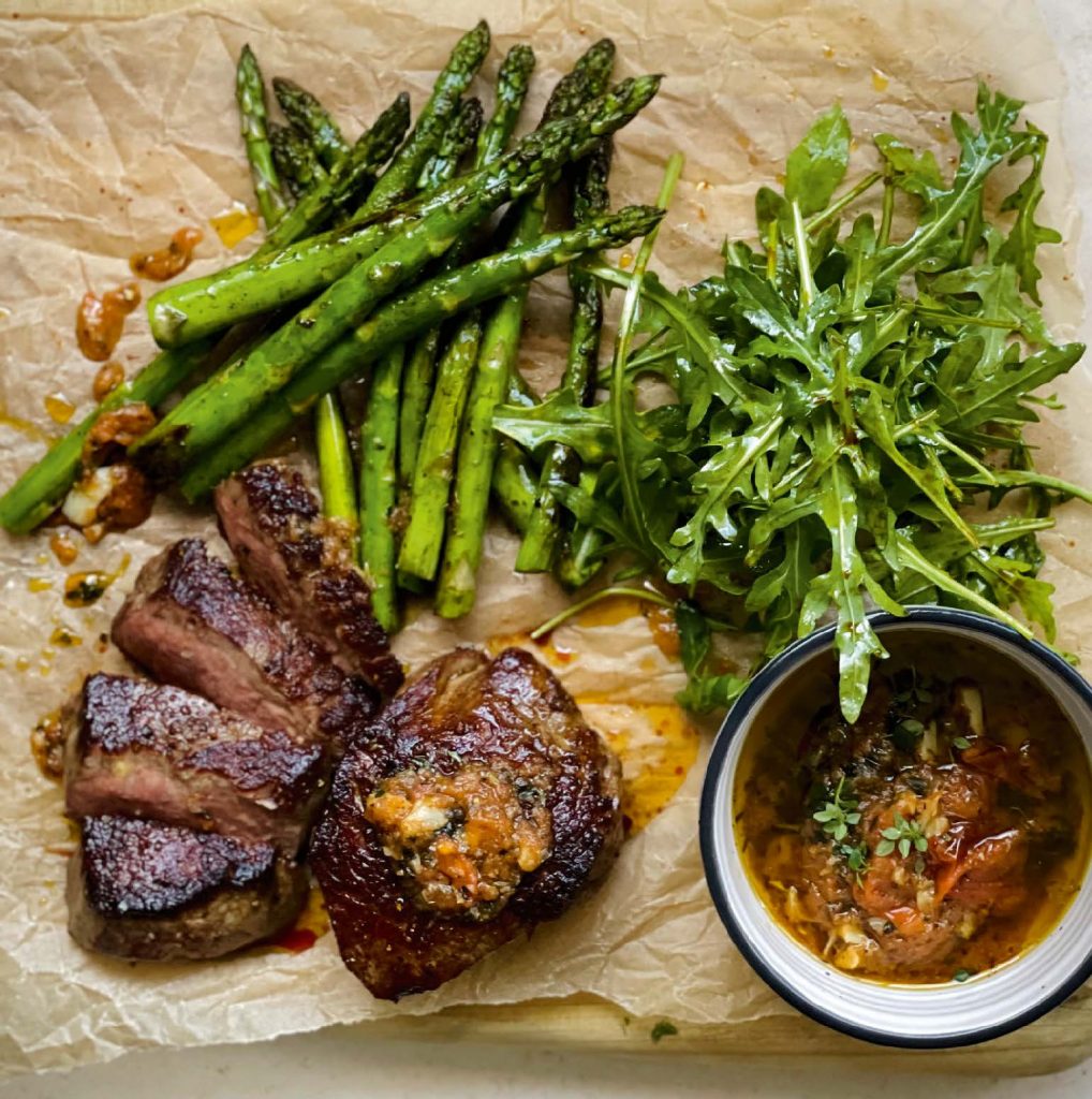 Grass-Fed Eye Fillet Steak & Tomato Garlic Salsa - Market Magazine