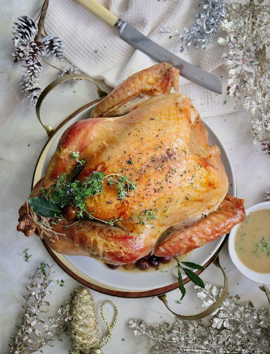 Christmas Turkey with Couscous Fig Chorizo Stuffing & Gravy - Market ...